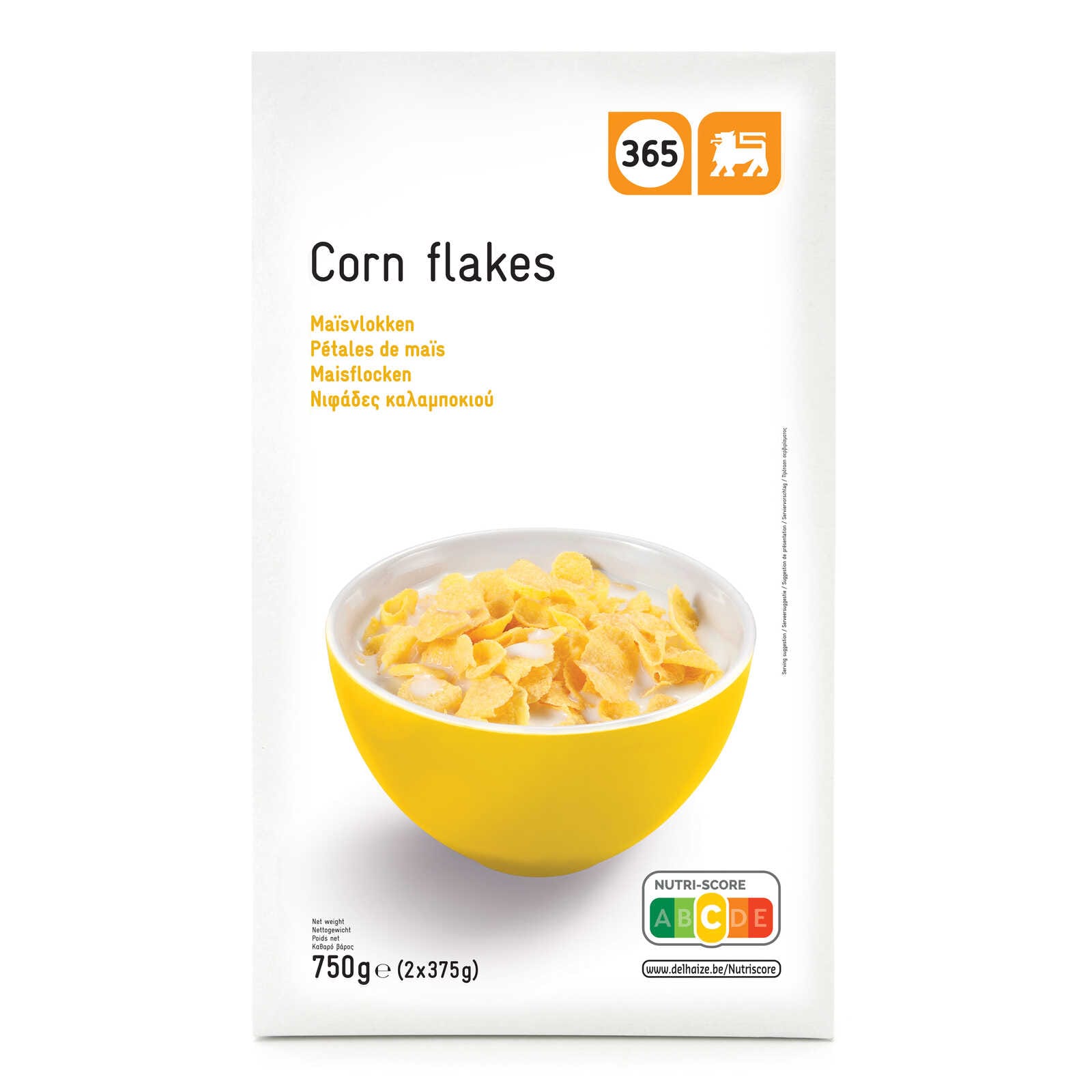 365 | Delhaize | Ontbijtgranen | Cornflakes | 750 gr | Delhaize