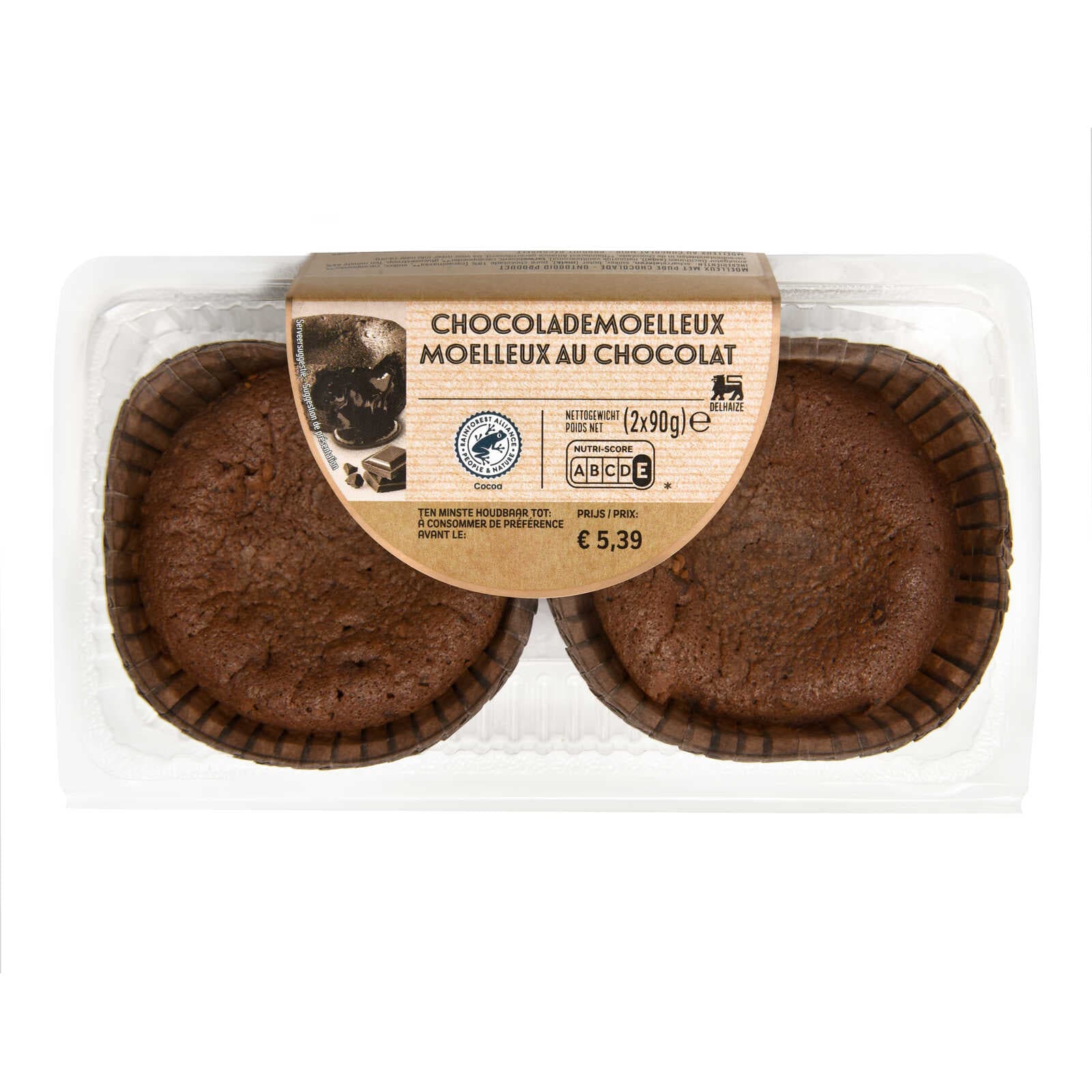 Delhaize | Moelleux | Chocolade | 2 st | Delhaize