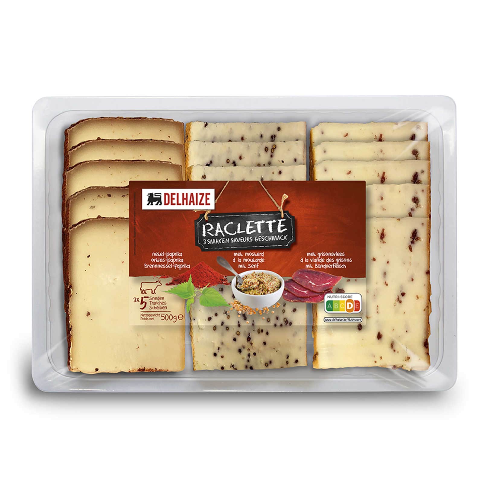 Delhaize | Fromage | Raclette | Plateau | Tranches | 500 gr | Delhaize