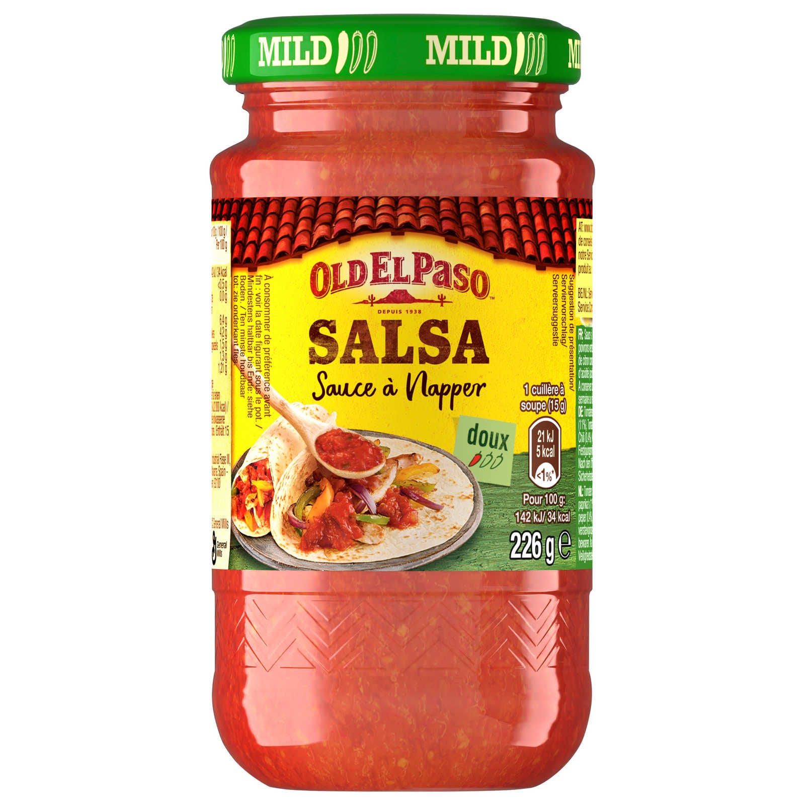 Old El Paso | Saus | Salsa | Mild | 20 cl | Delhaize
