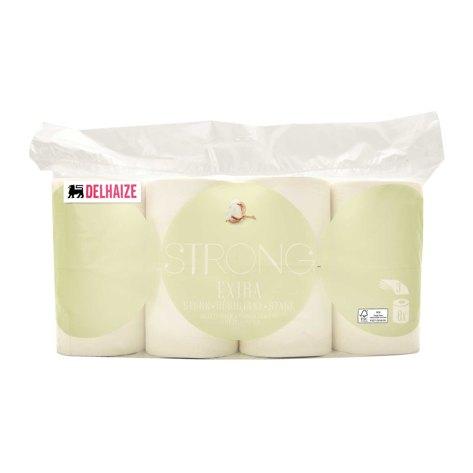 Delhaize | Eco | Papier Toilette | 3 Plis | 8 pc | Delhaize