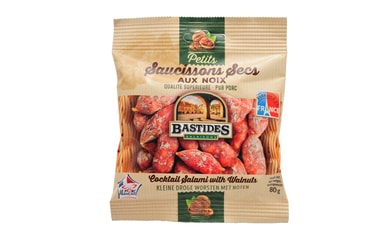 Bastides | Mini saucissons secs aux noix | 80 gr | Delhaize