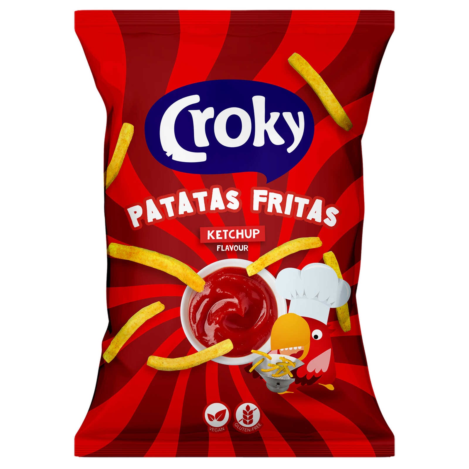 Croky | Chips | Patatas Fritas | Ketchup | 100 gr | Delhaize