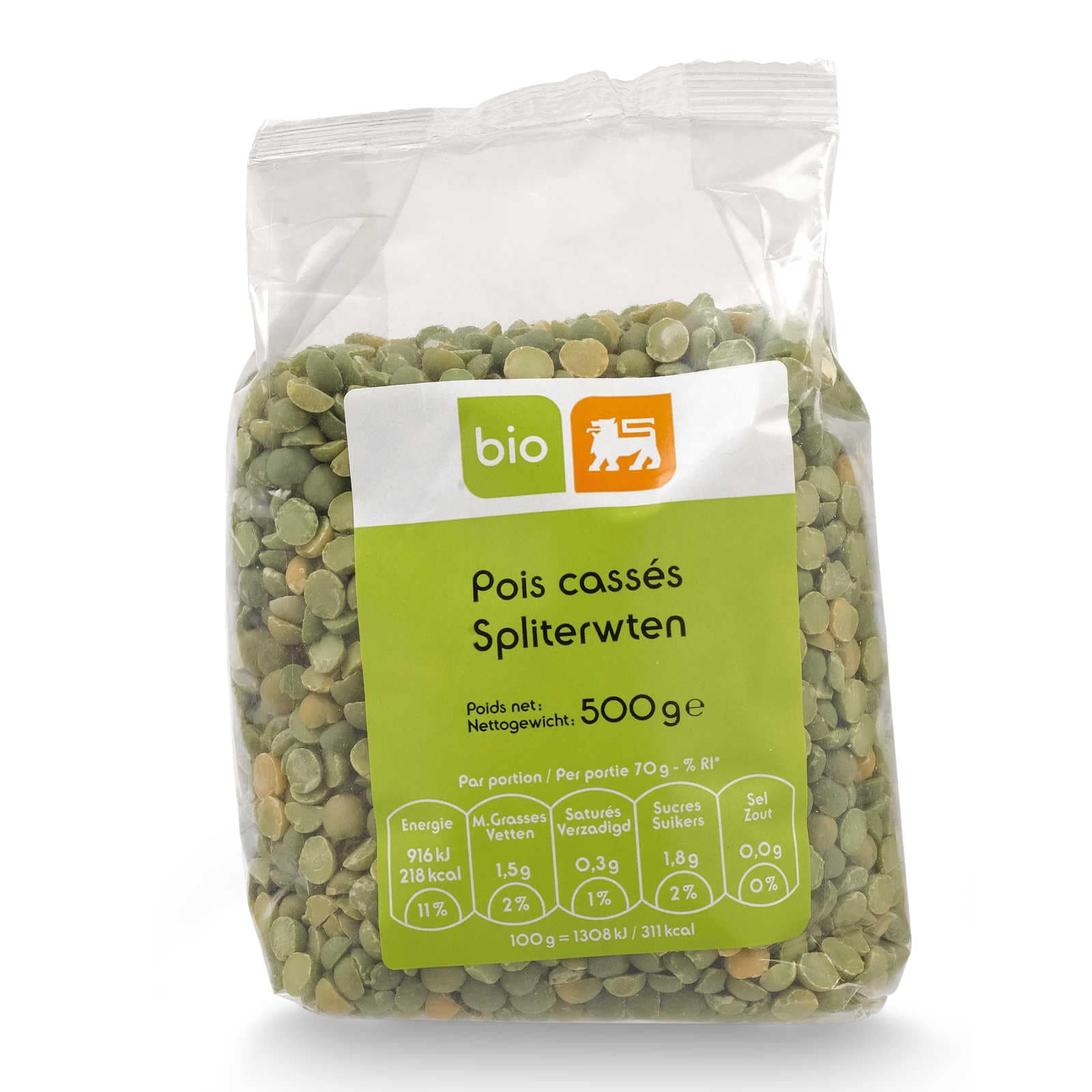 Delhaize | Bio | Spliterwten | Bio | 500 gr | Delhaize