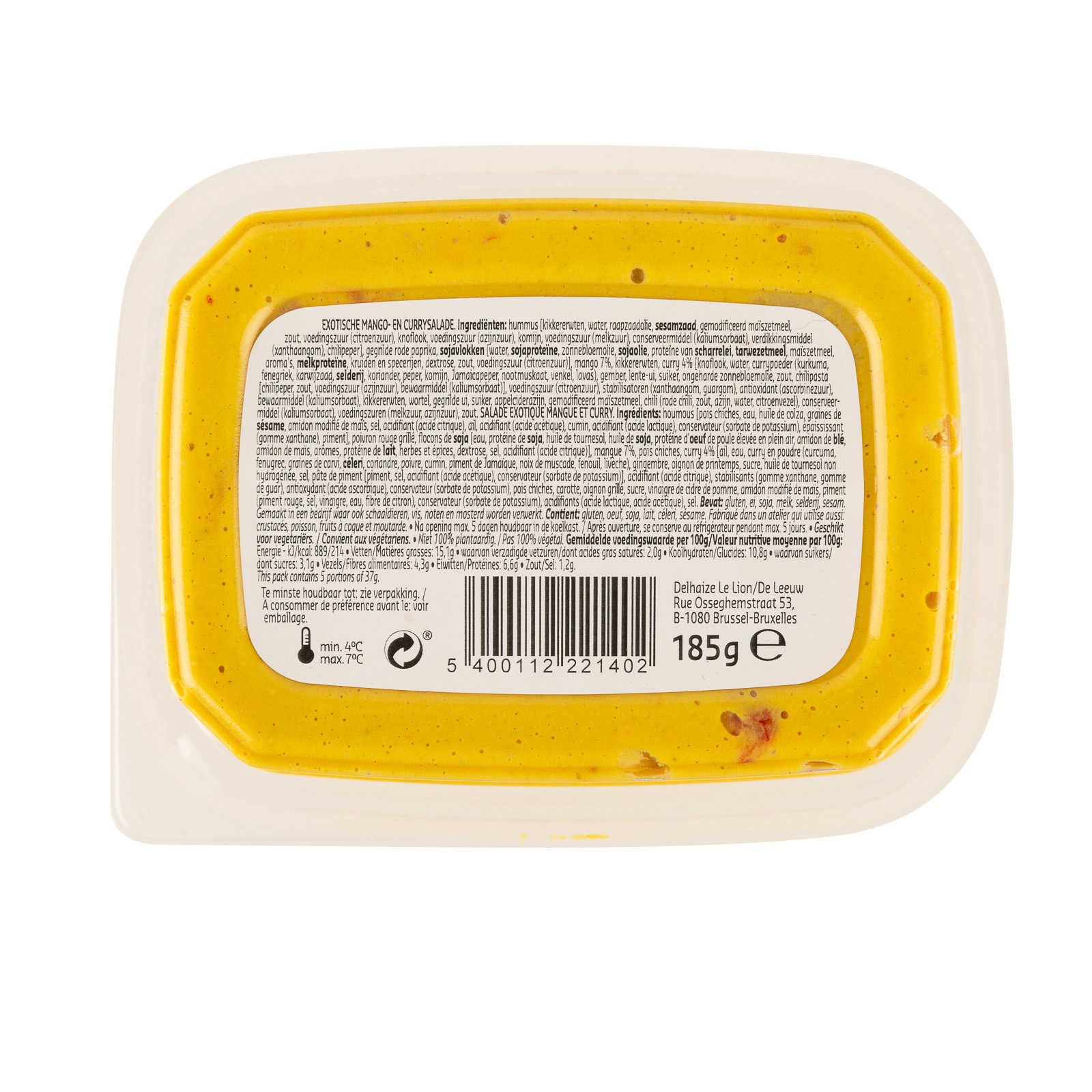 Delhaize | Veggie | Salad' exotic | Mango-Curry | Vegetarisch | 185 gr ...