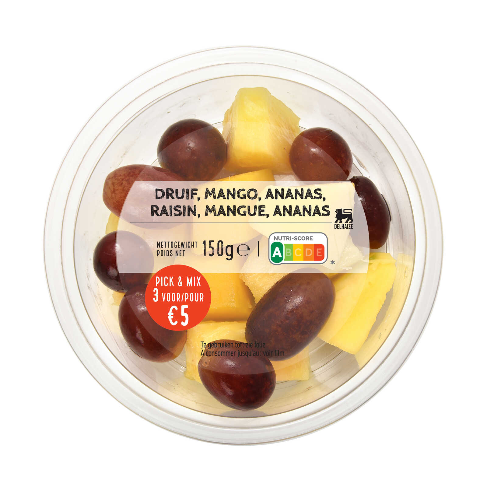 Delhaize | FB mini Mangue | Ananas | Raisin | 150 gr | Delhaize