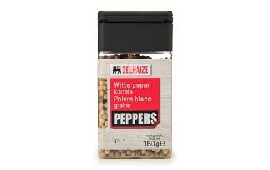 Delhaize | Kruiden | Peper | Wit | Korrels | 160 gr | Delhaize