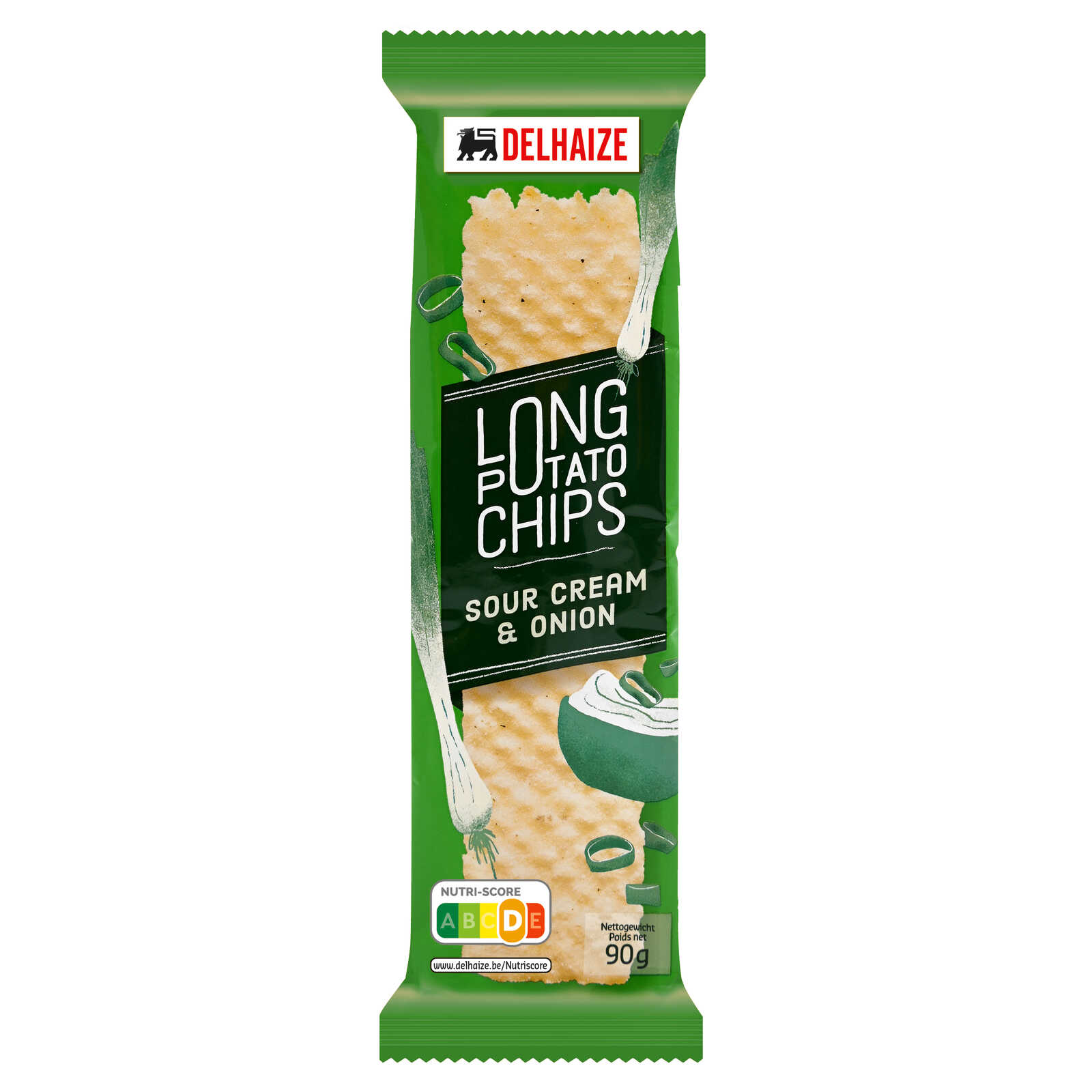 Delhaize | Chips | Sour cream | Onion | 90 gr | Delhaize