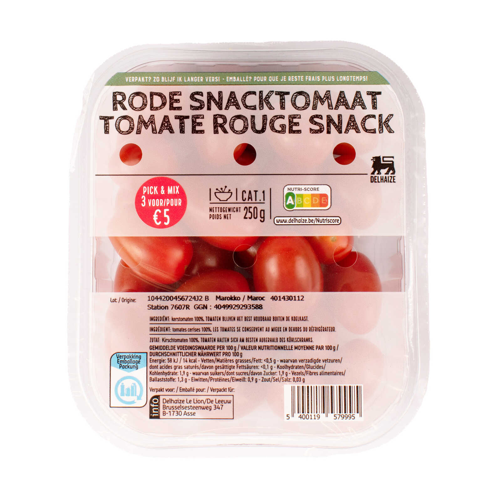Delhaize | Tomates cerises | Rouge | 250 gr | Delhaize