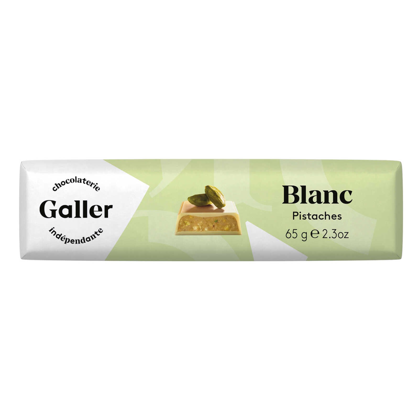 Galler | Chocolade | Wit | Pistache | Reep | FT | 65 gr | Delhaize