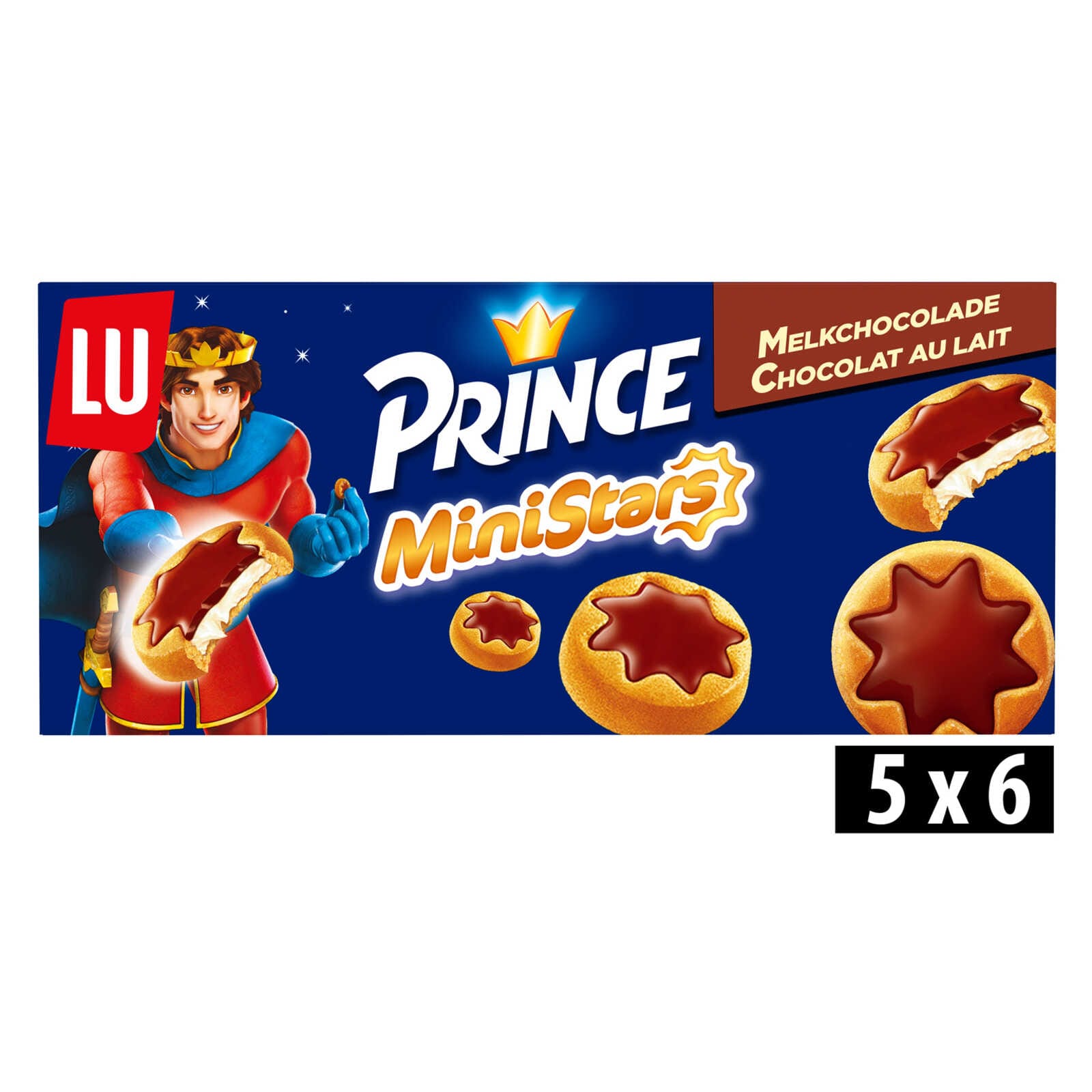 LU | Prince | Koekjes | Mini Stars | Melkchocolade | 187 gr | Delhaize