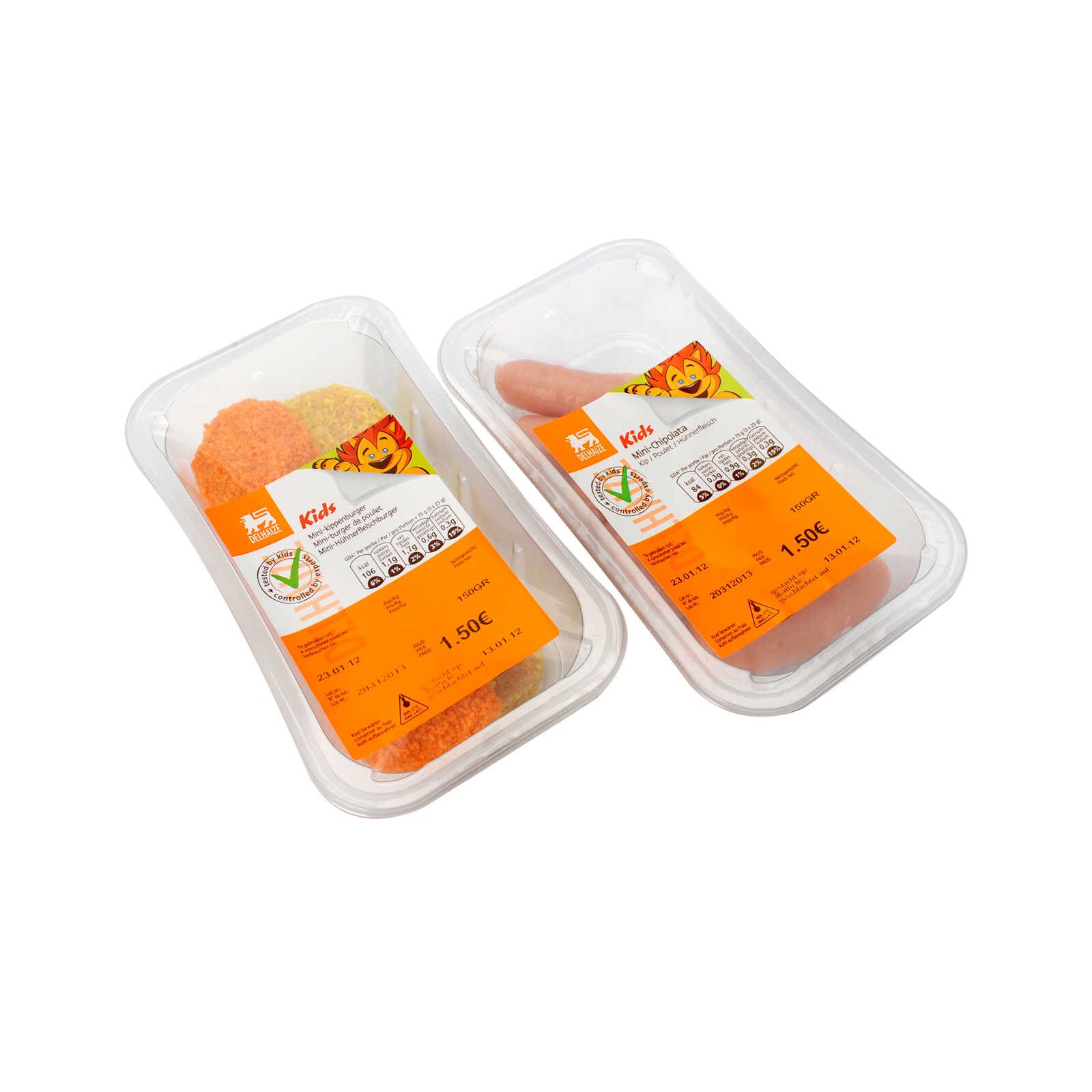 Delhaize | Kids | KIPPENCHIPOLATA/BURGER | 150 gr | Delhaize