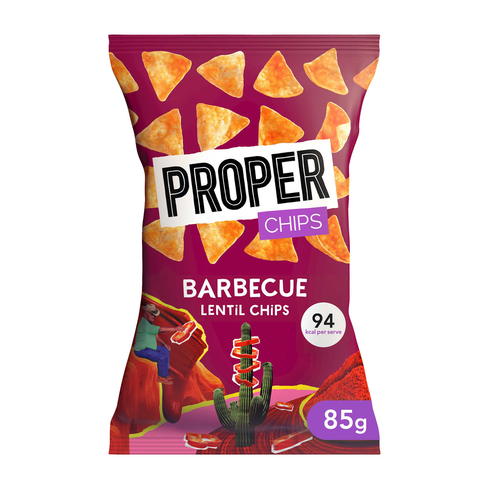 Proper | Chips | Lentilles | BBQ | 85 gr | Delhaize