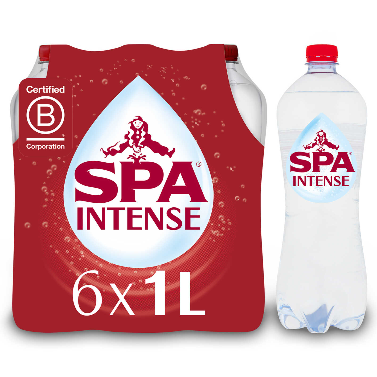 Spa | Intense | Mineraalwater | Bruisend | PET | 6 x 1 l | Delhaize