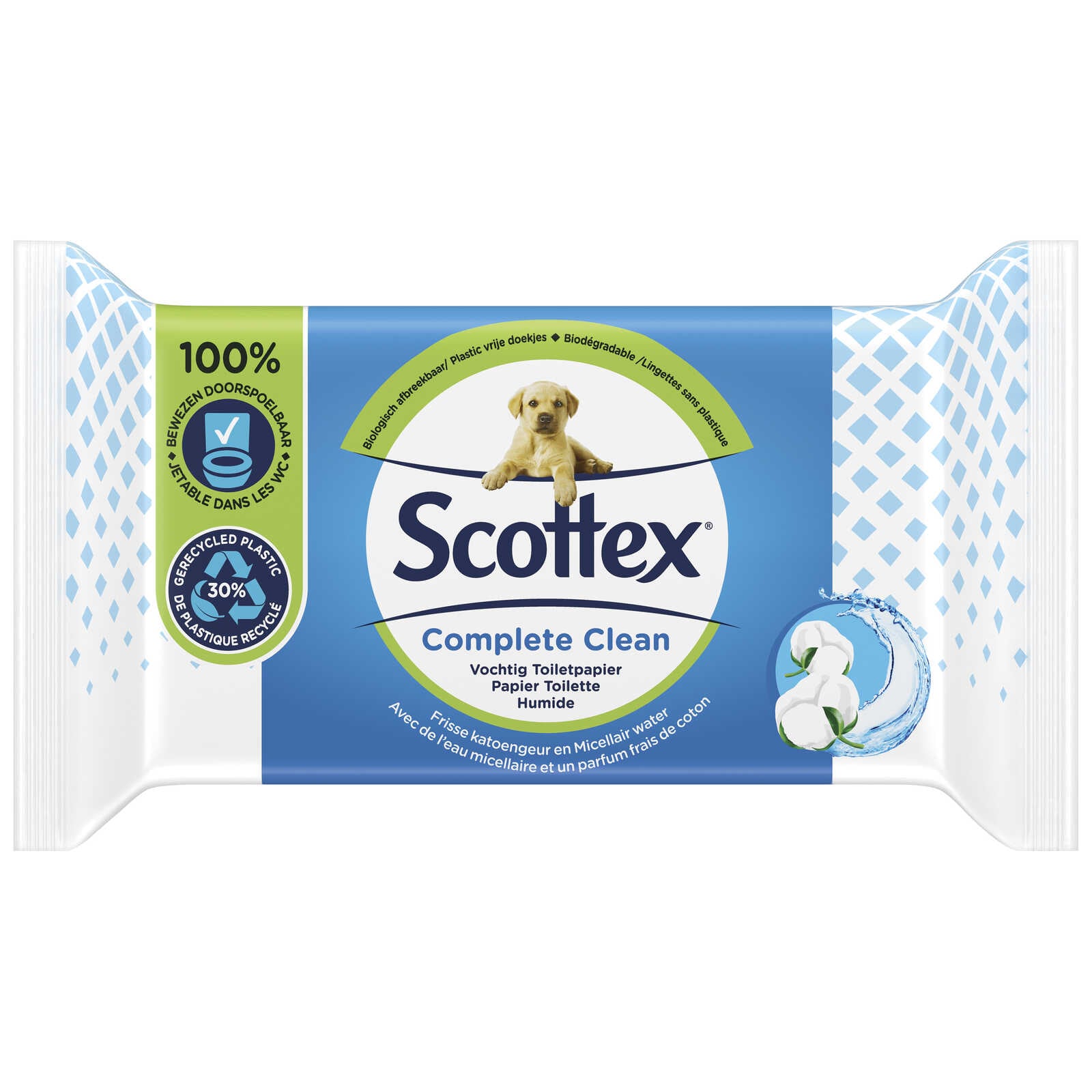 Scottex | Toiletpapier | Vochtig | Complete Clean | 42 st | Delhaize