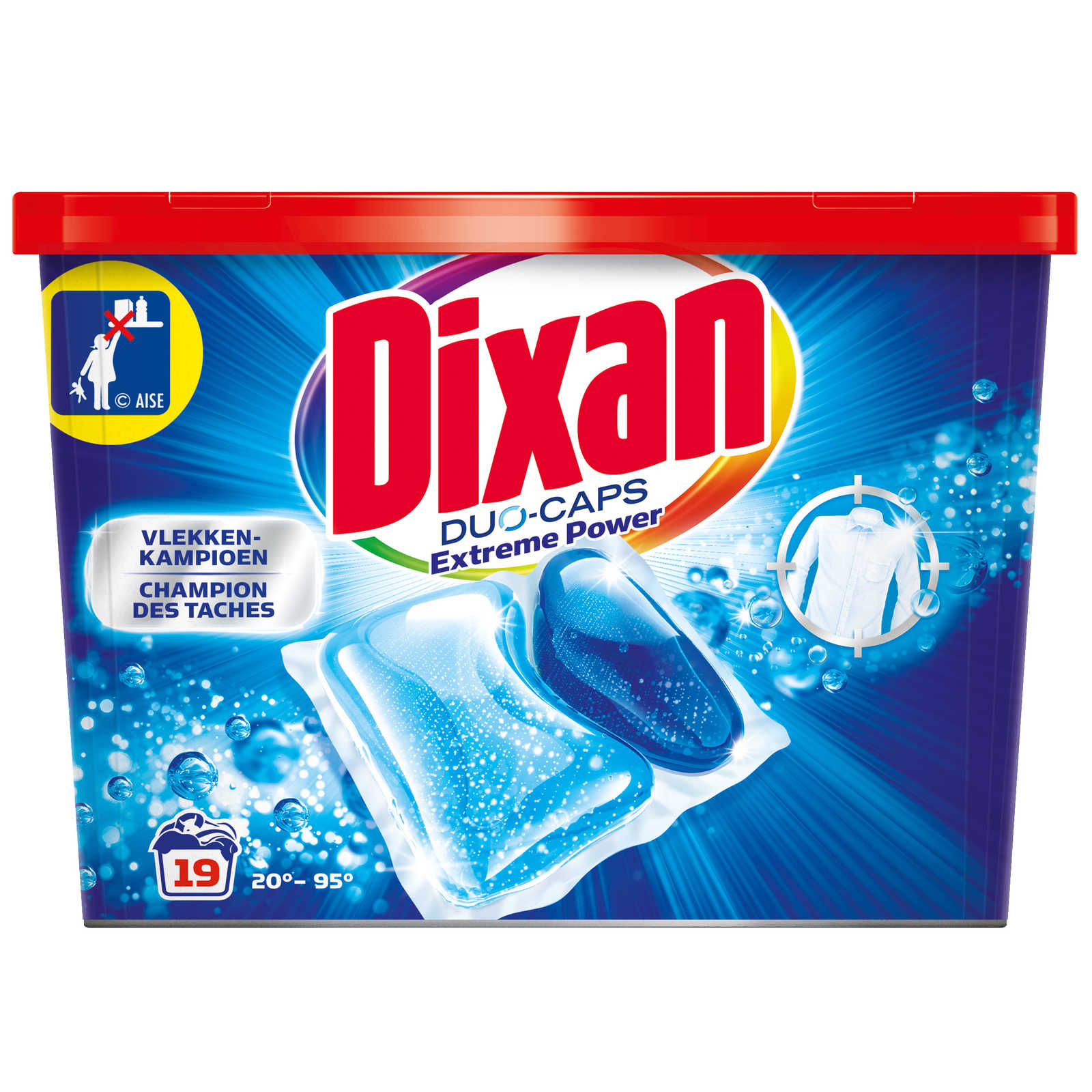 Dixan | Lessive duocaps | Extreme power | 19 pc | Delhaize