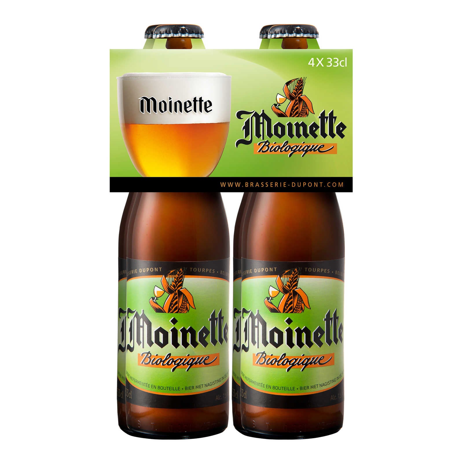 Moinette | Bière blonde | 7,5% alc| Bio | 4 x 33 cl | Delhaize