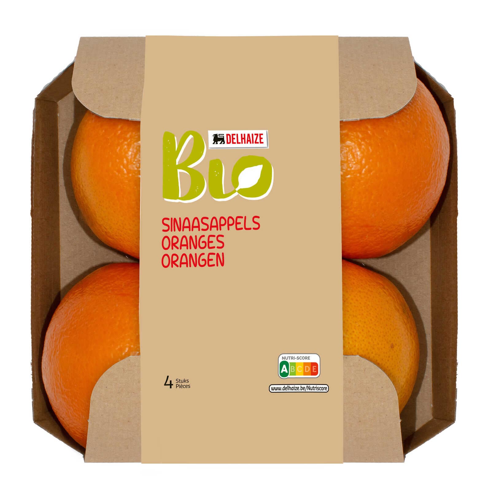 Delhaize | Oranges de table | 4 pièces | Bio | 1 kg | Delhaize