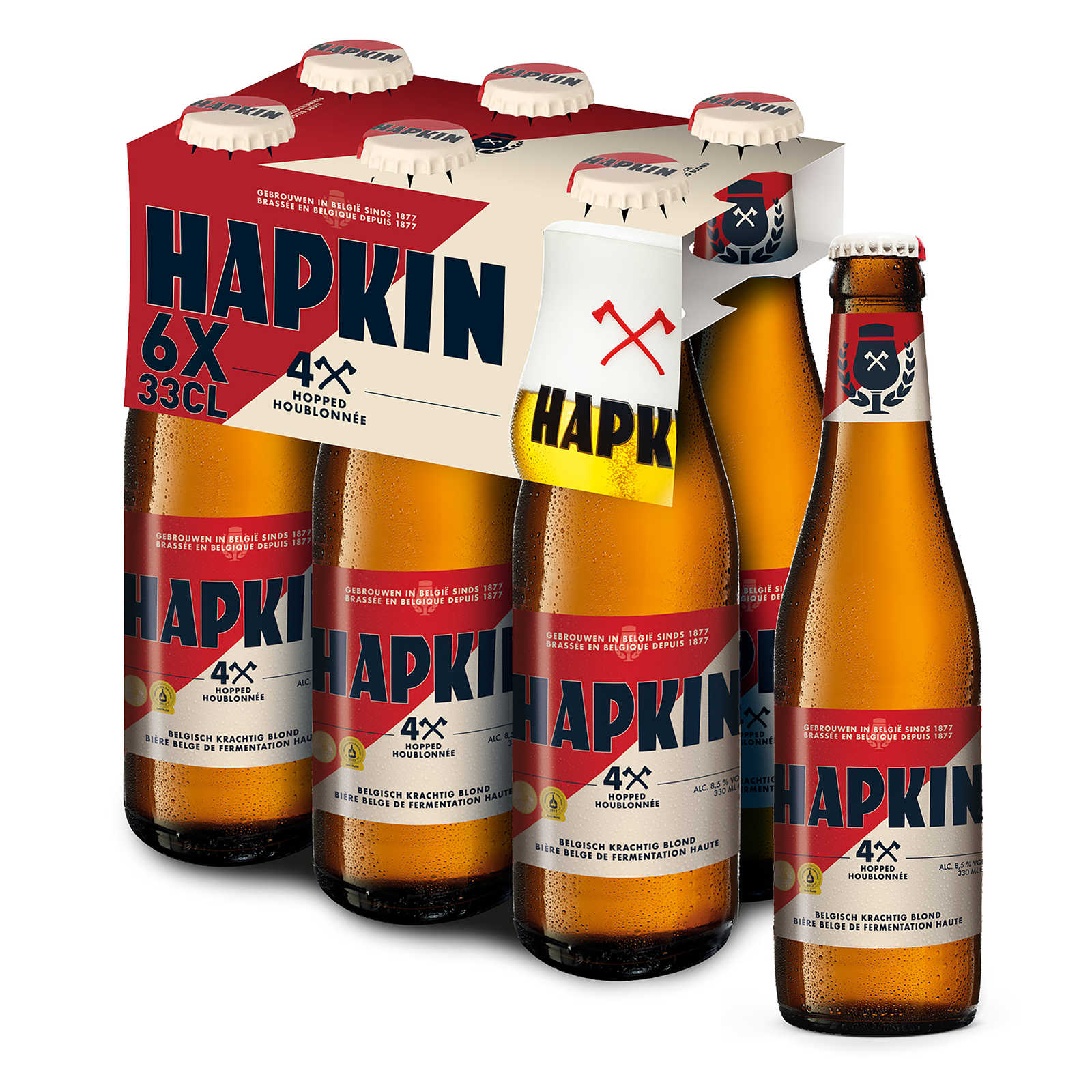 Hapkin | Bière blonde | 8,5% alc | 6 x 33 cl | Delhaize