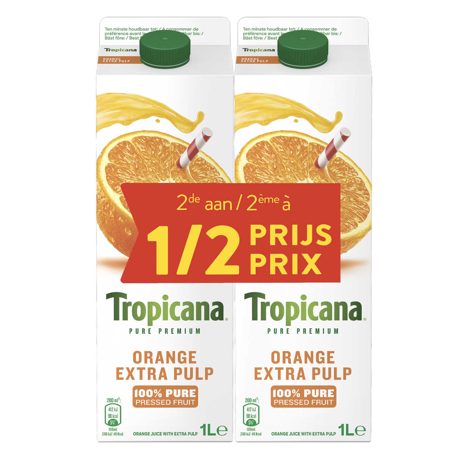 Tropicana | Pure Premium | Sap | Sinaasappel met Extra Pulp | Tet ...