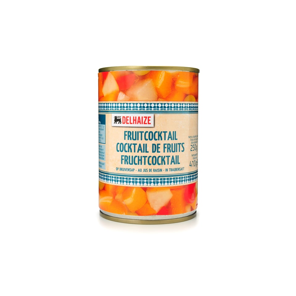 Delhaize | Fruit | Cocktail | Druivensap | Blik | 250 gr | Delhaize