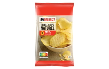 Delhaize | Chips | Ribbled | Sel | 200 gr | Delhaize