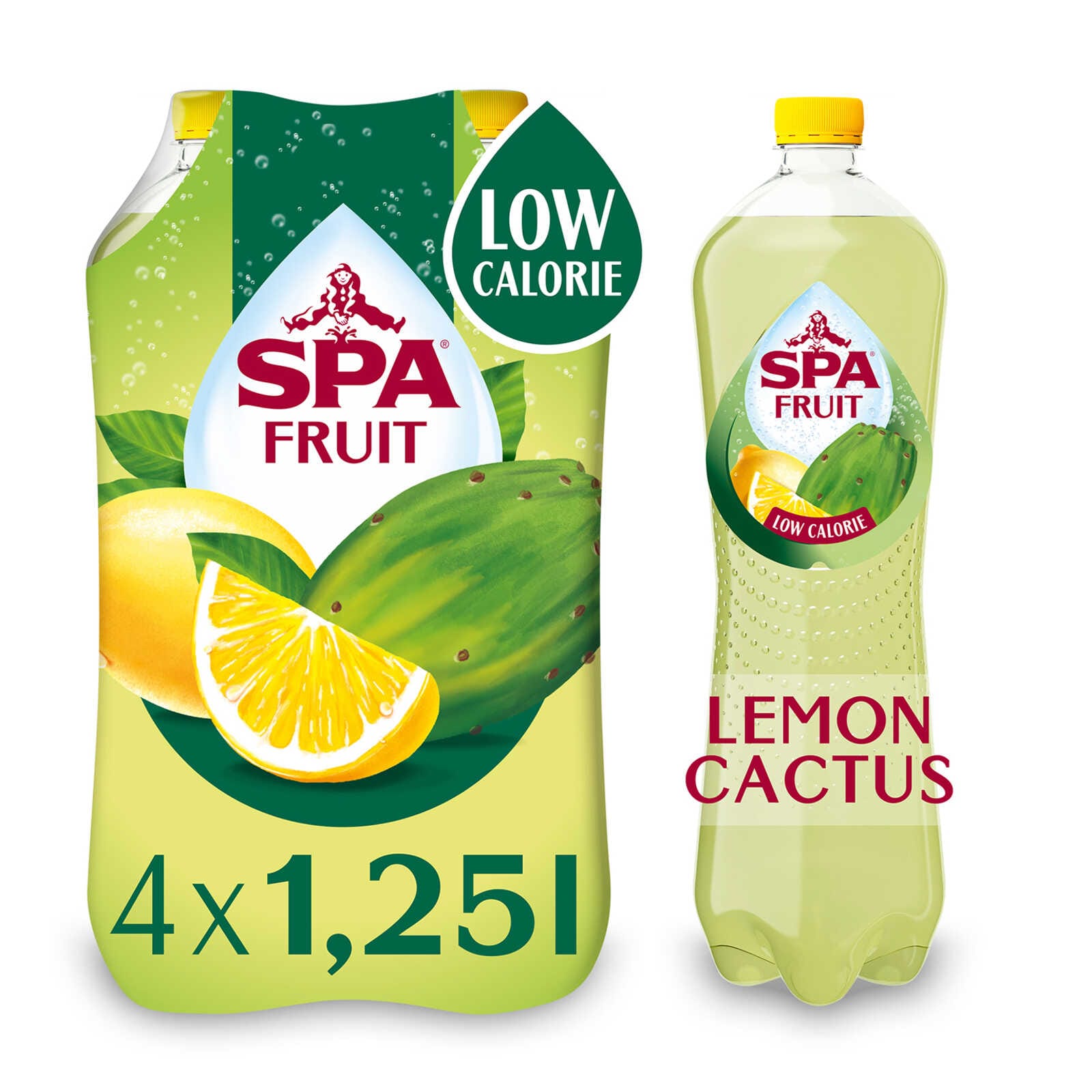 Spa | Fruit | Limonade | Bruisend | Lemon-Cactus | PET | 4 x 1,25 l ...