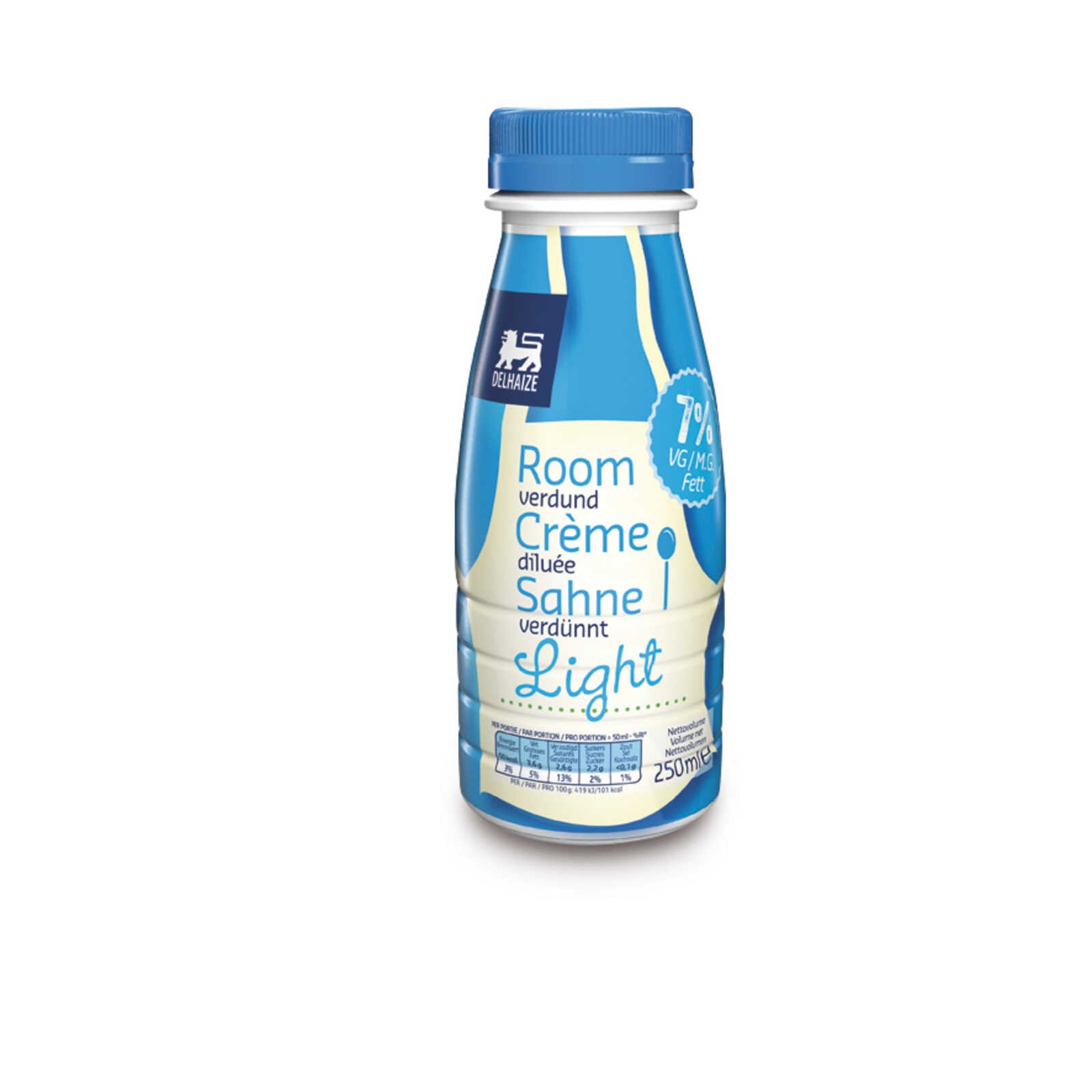 Delhaize | Crème | Diluèe | Light | 7% M.G. | 25 cl | Delhaize