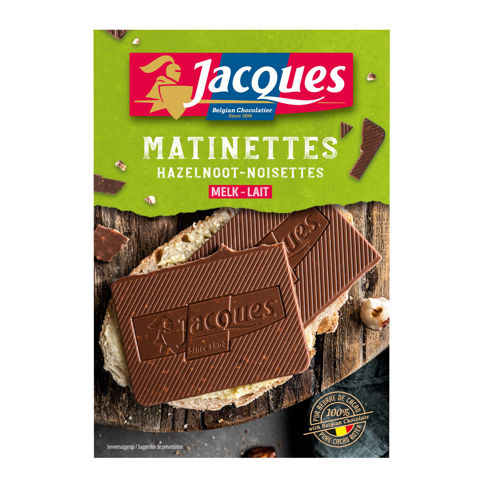 Jacques | Matinettes | Melk | Hazelnoot | 128 gr | Delhaize