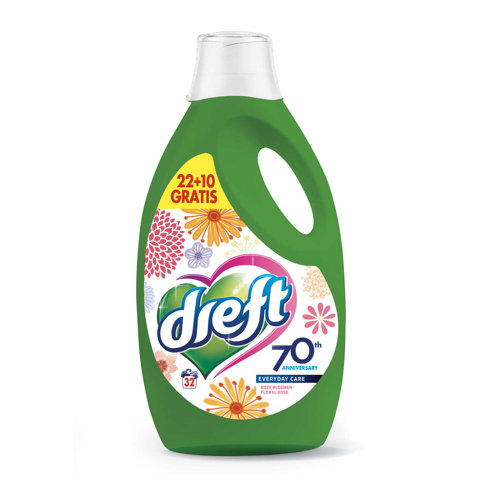 Dreft | Lessive | Liquide | Floral rose | 22+10 dosage gratuit | 32 pc ...