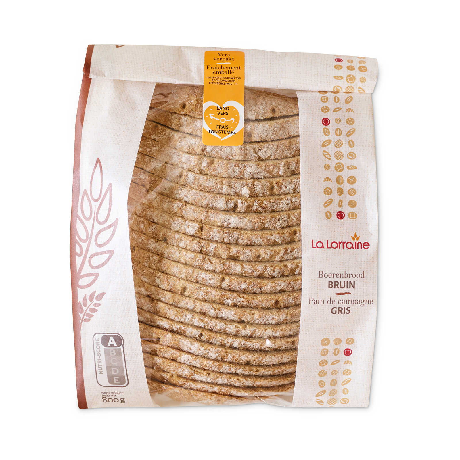 La Lorraine | Pain de campagne | Gris | 800 gr | Delhaize
