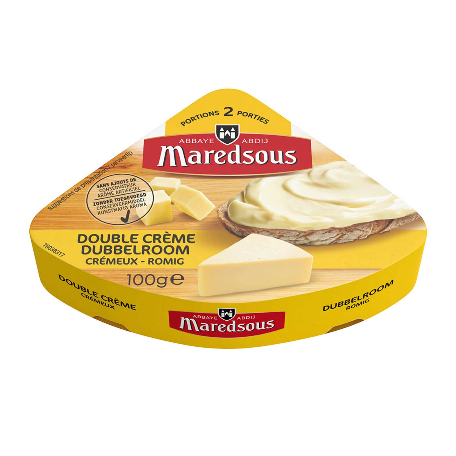 Maredsous | Smeerkaas | Dubbelroom | 2 porties | 2 x 50 gr | Delhaize