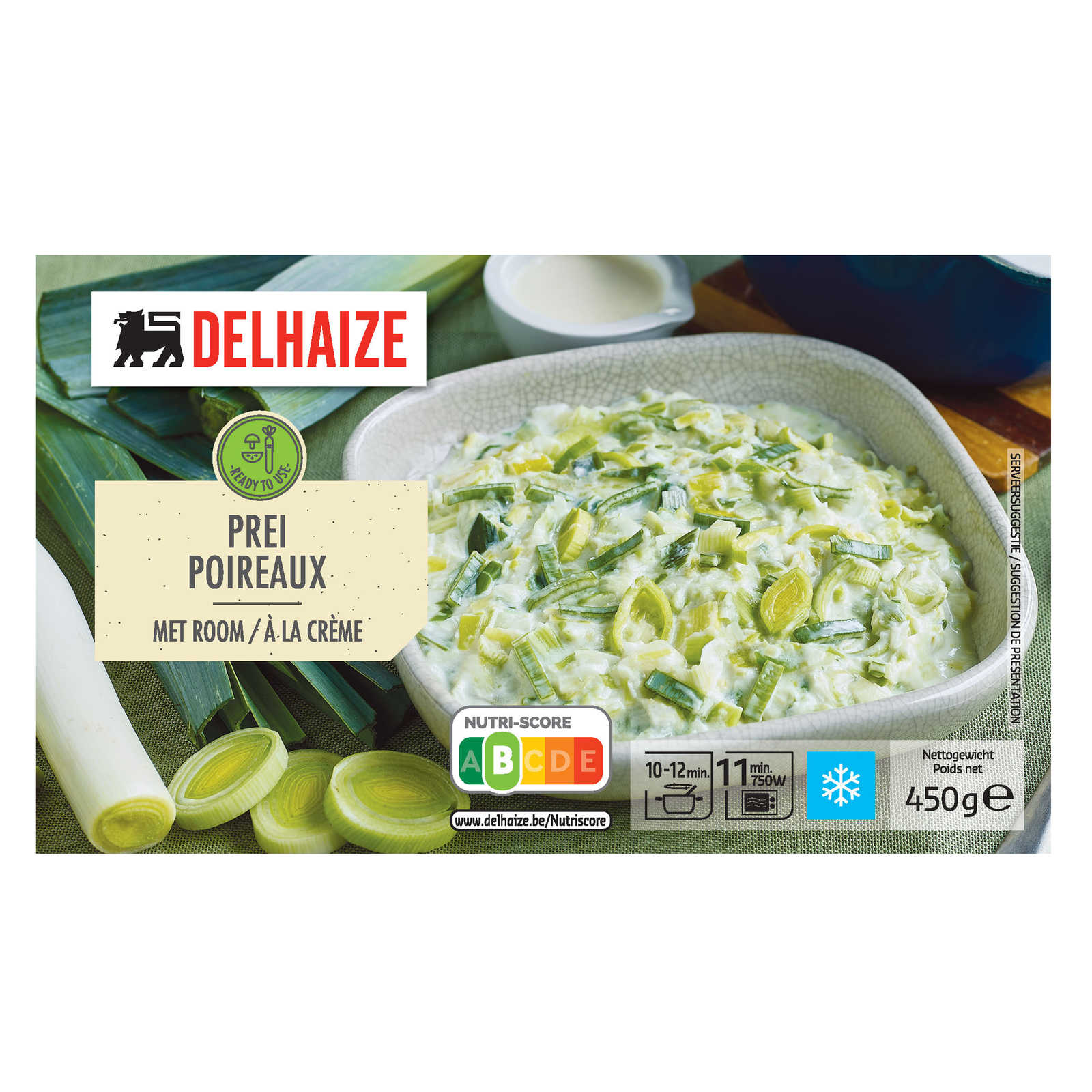 Delhaize | Poireaux à la crème | 450 gr | Delhaize