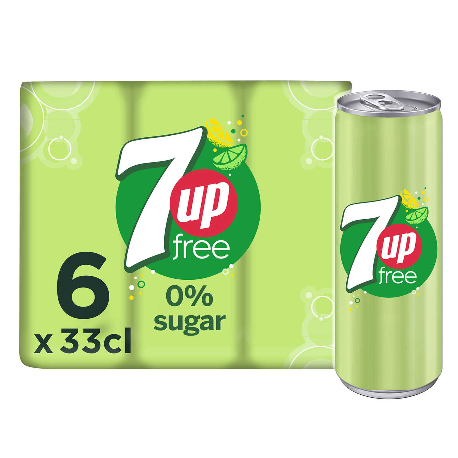 7Up | Limoen & Citroen | Limonade | Frisdrank | 33Cl | 6 x 33 cl | Delhaize