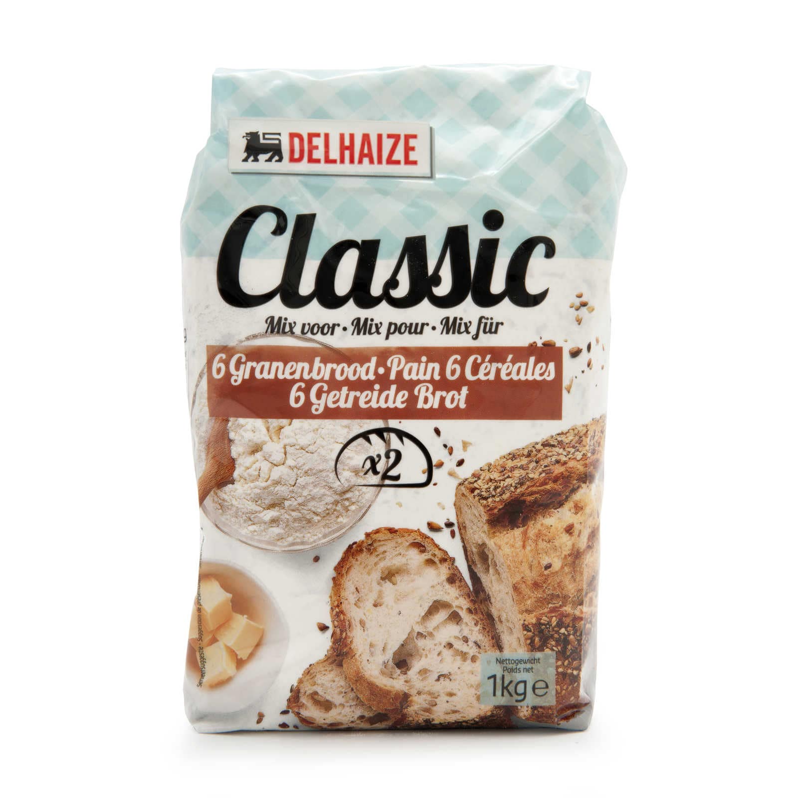 Delhaize | Farine | Blé | 6 céréales | 1 kg | Delhaize