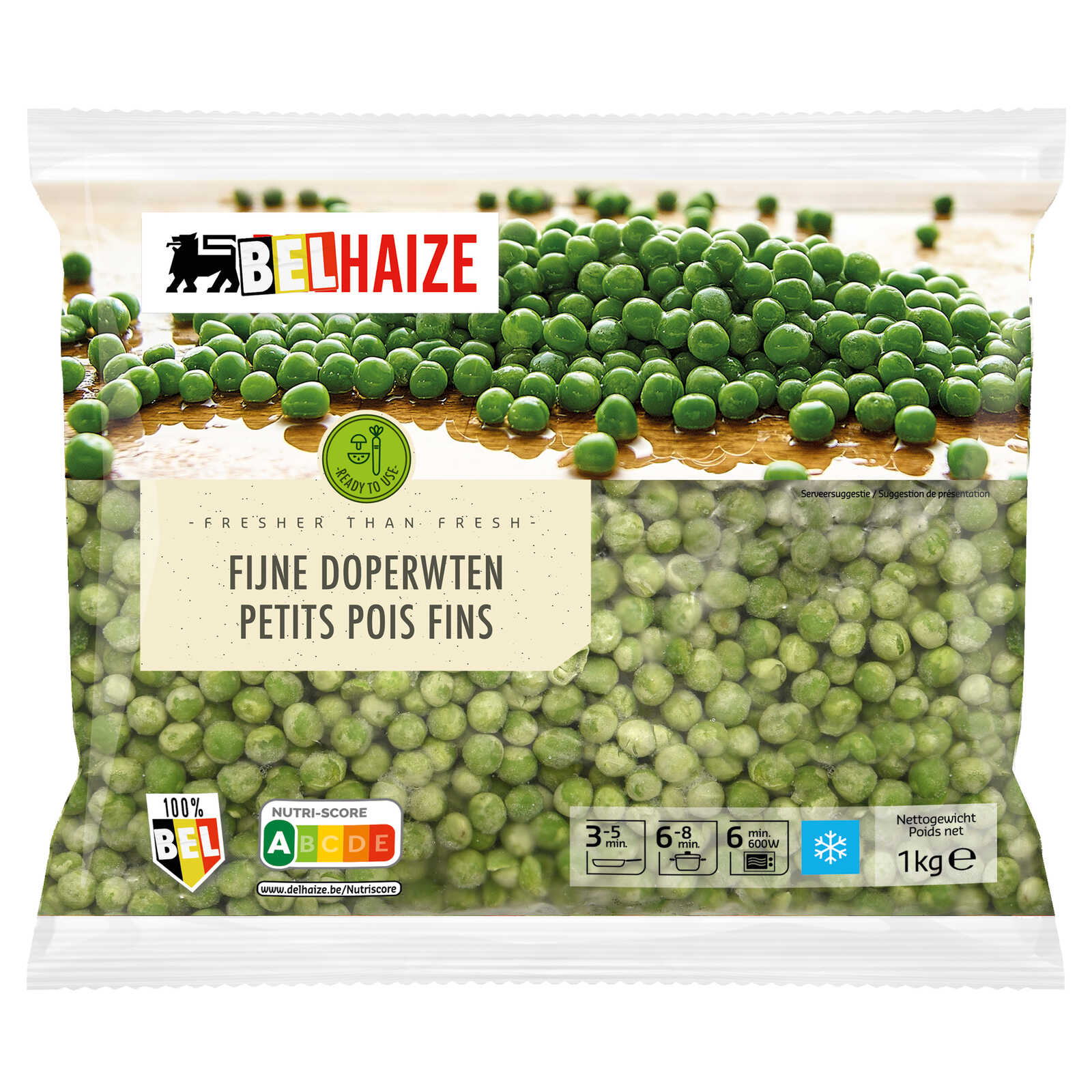Delhaize | Fijne erwten | 1 kg | Delhaize
