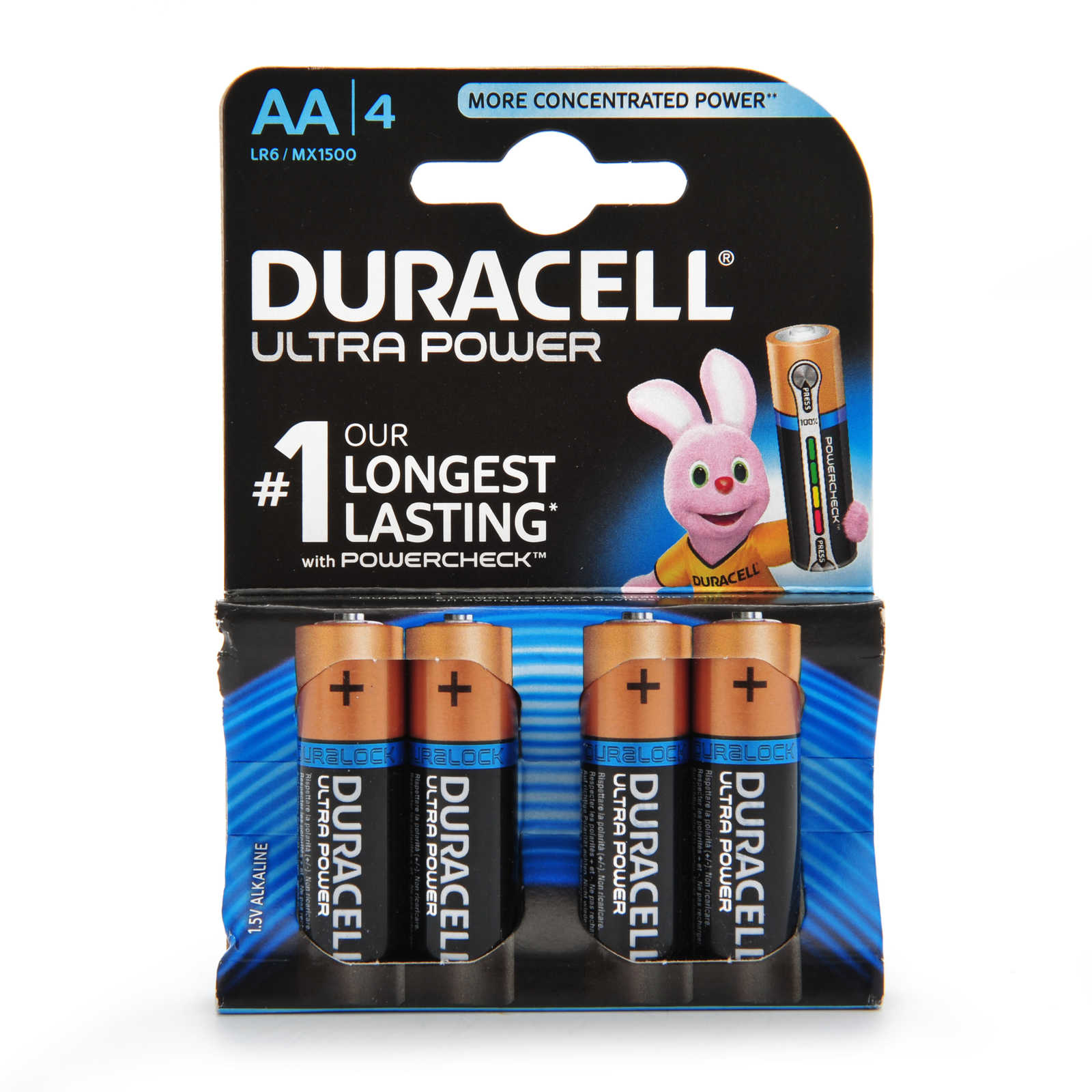 Duracell | Piles | Ultra power | Alkaline | AA | 4 pc | Delhaize