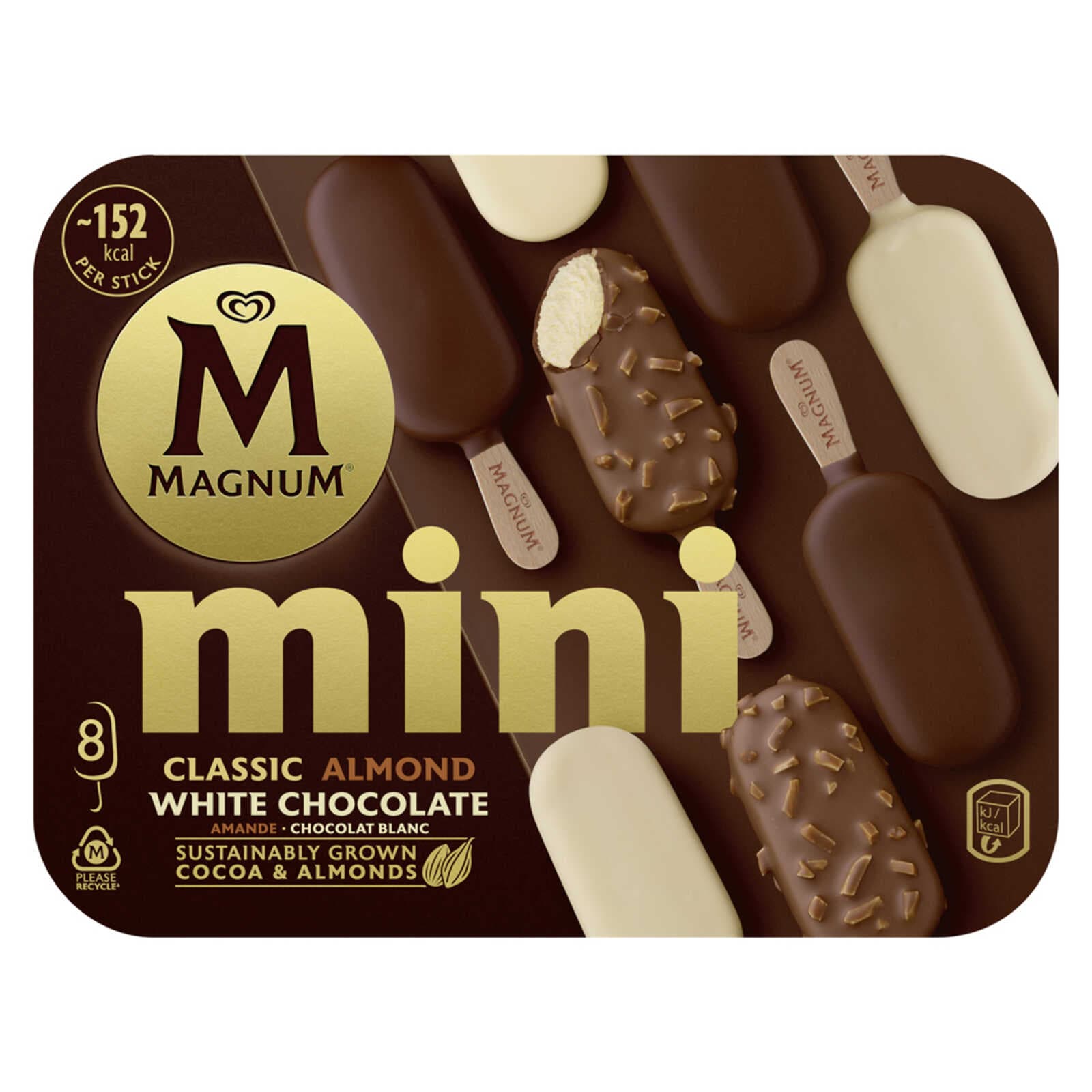 Magnum | Mini classic | Almond | White | 8 x 5,5 cl | Delhaize