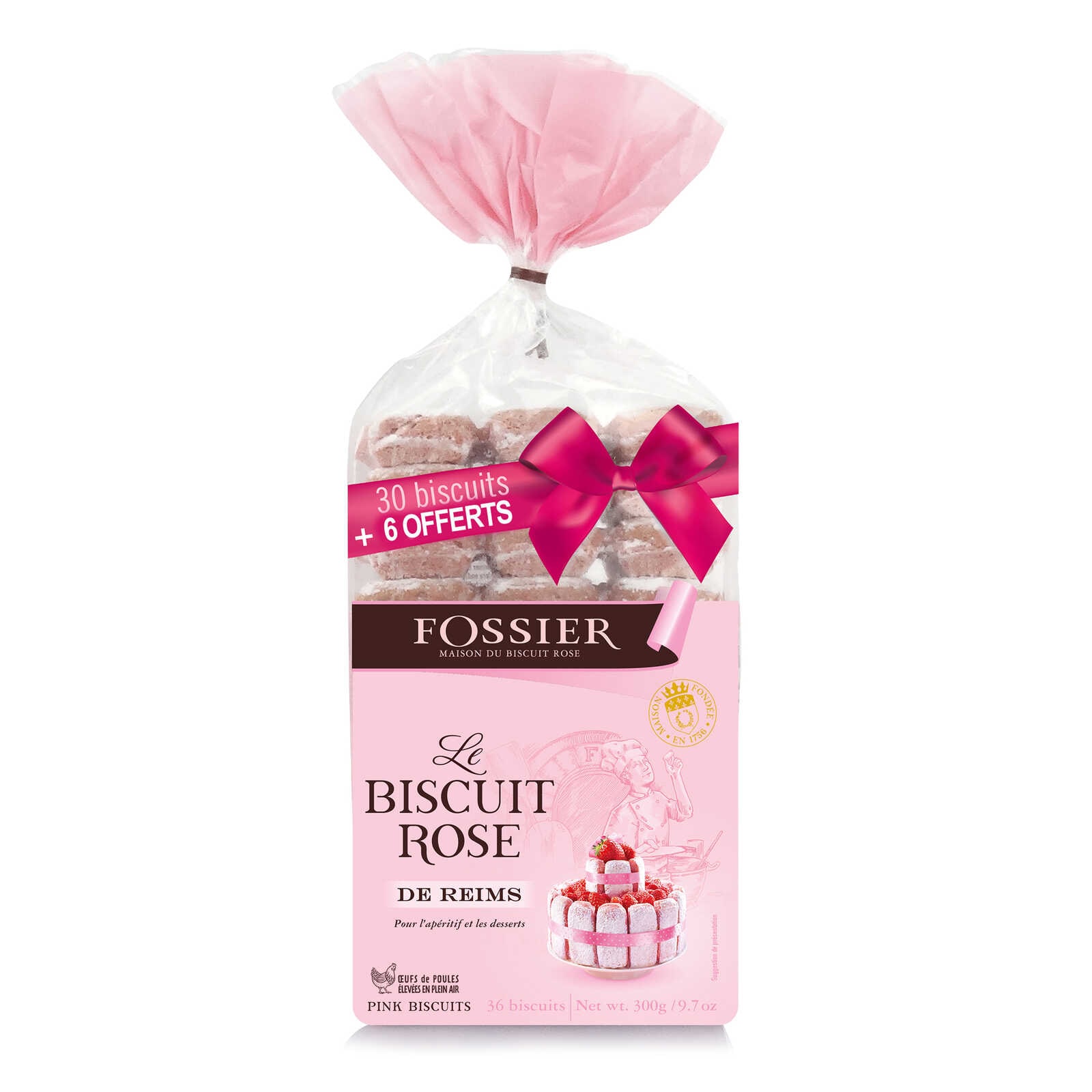 Fossier | Koekjes | Roza | 30+6 | 300 gr | Delhaize