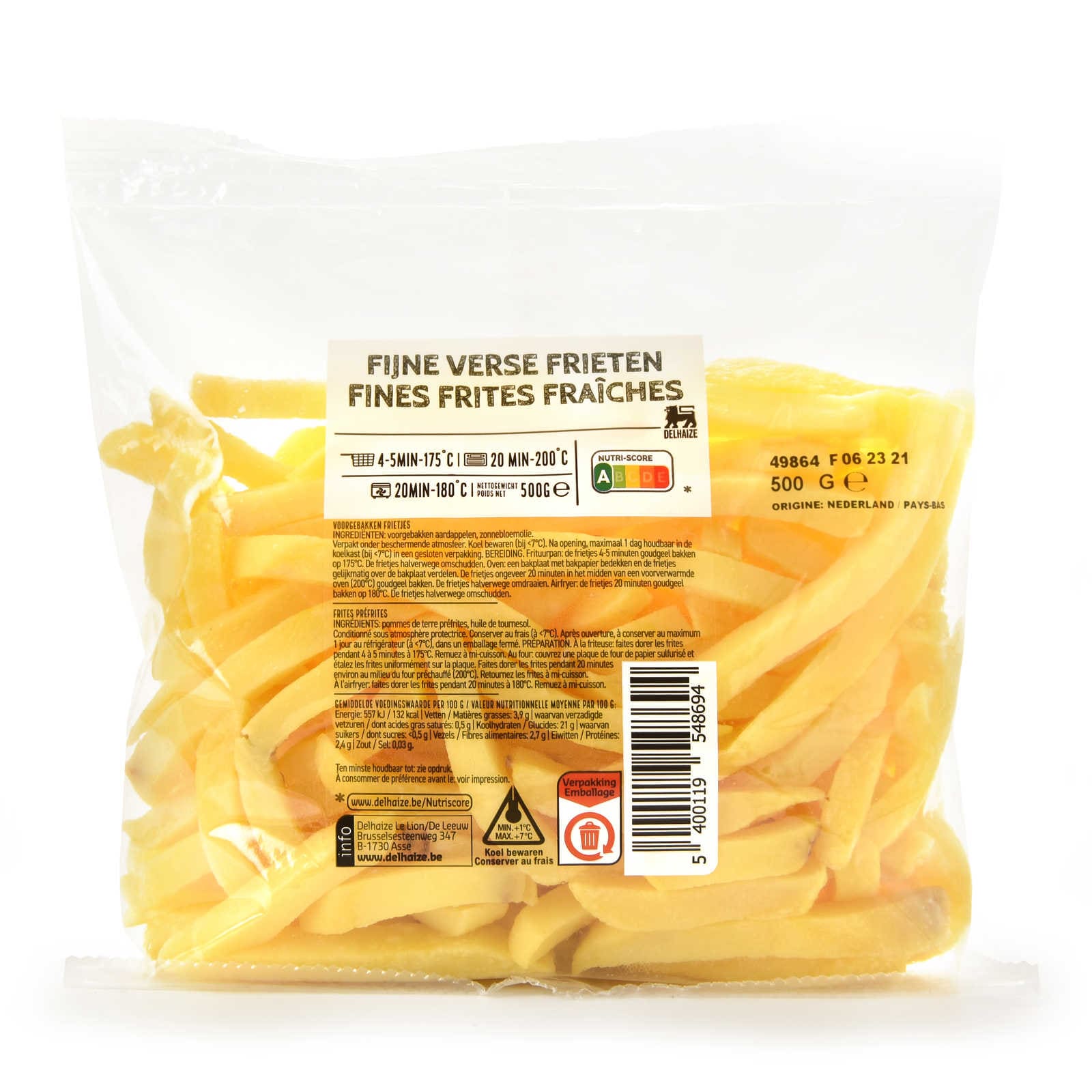 Delhaize | Frites | Fines | 500 gr | Delhaize