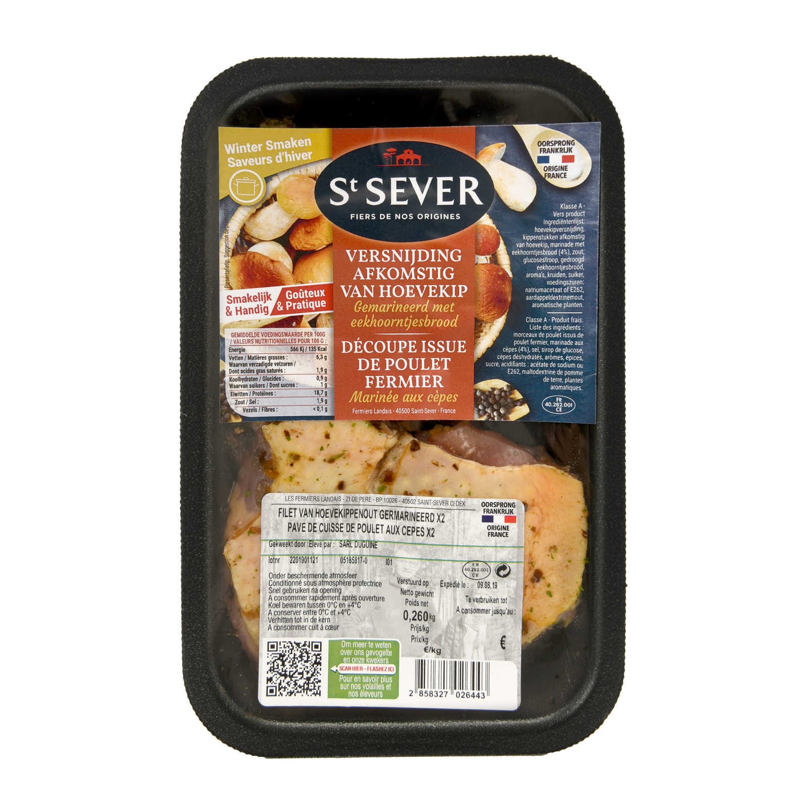 ST SEVER | Label Rouge | Pave eekhoorntjesbrood | +/- 1 kg | Delhaize
