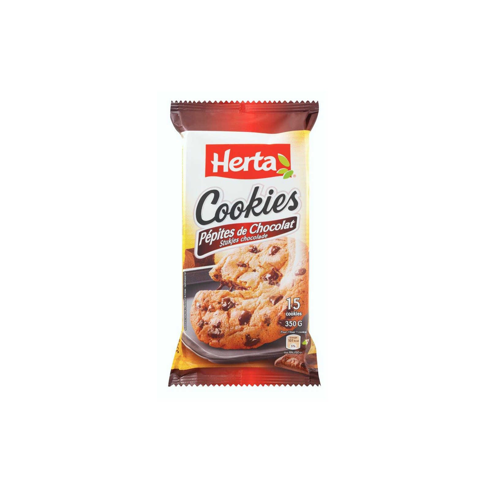Herta | Chocolade Chip Cookies | Koekjesdeeg | 350 gr | Delhaize