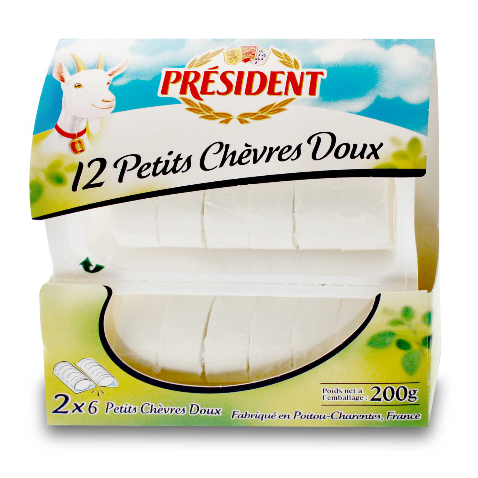 Président | Fromage de chèvre | Doux | Portions | 200 gr | Delhaize