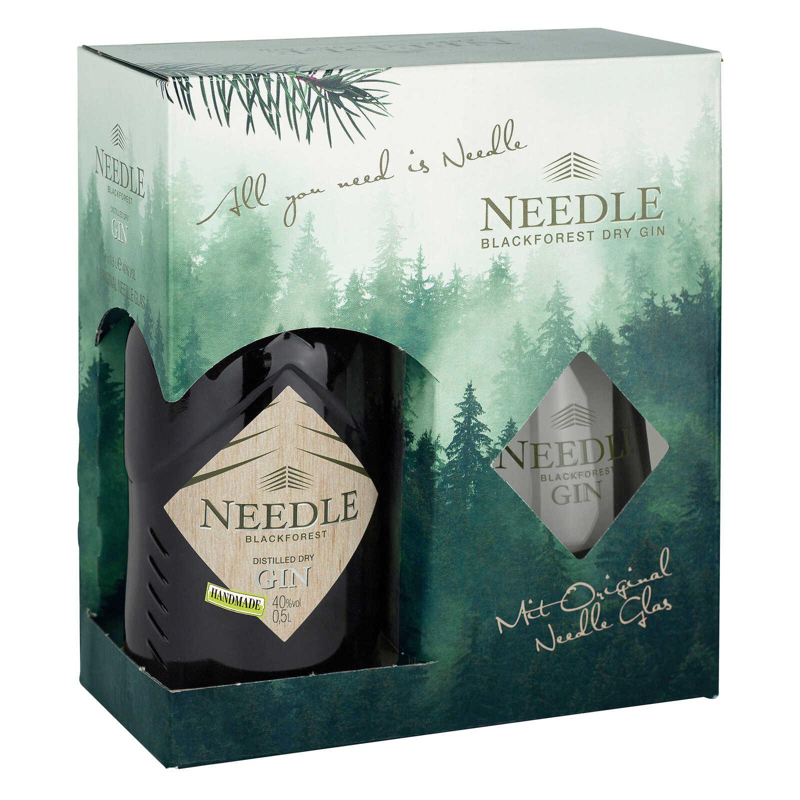 Needle | Gin | Blackforest | 50cl | Giftbox + Glas | 50 cl | Delhaize