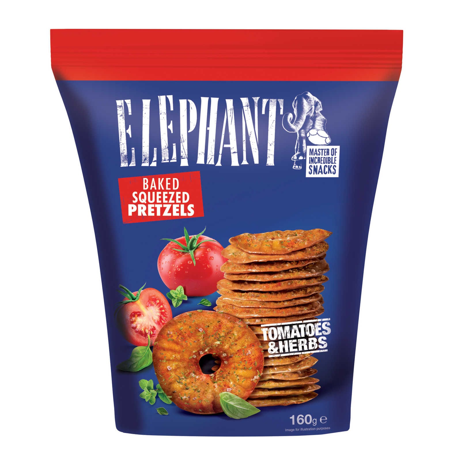 Elephant | Bretzels | Tomato & Herbs | 160 gr | Delhaize