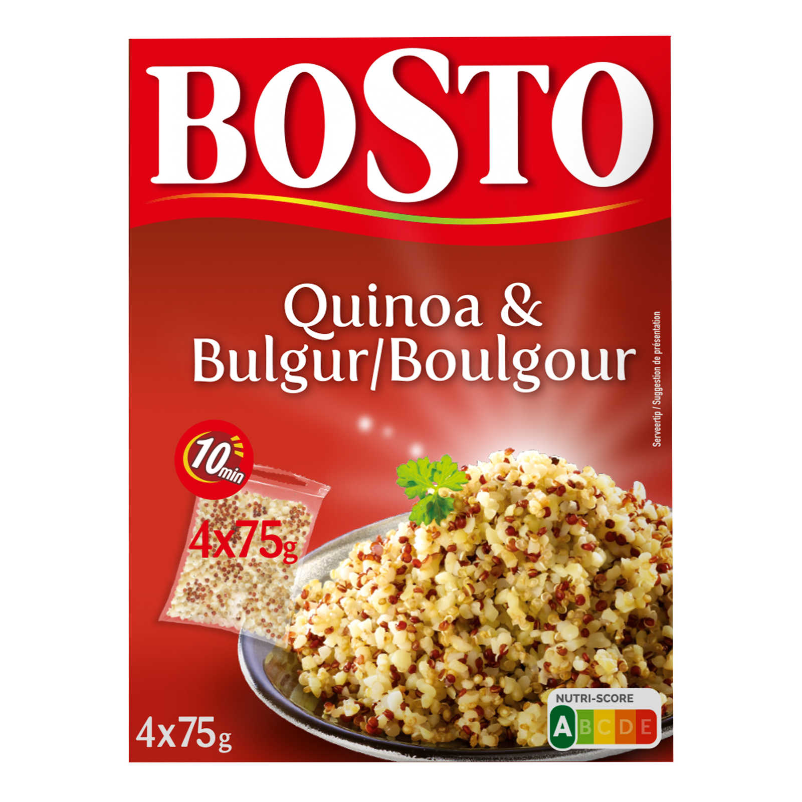 Bosto | Bulgur Quinoa | Mix | Sachet de riz | 4 x 75 gr | Delhaize