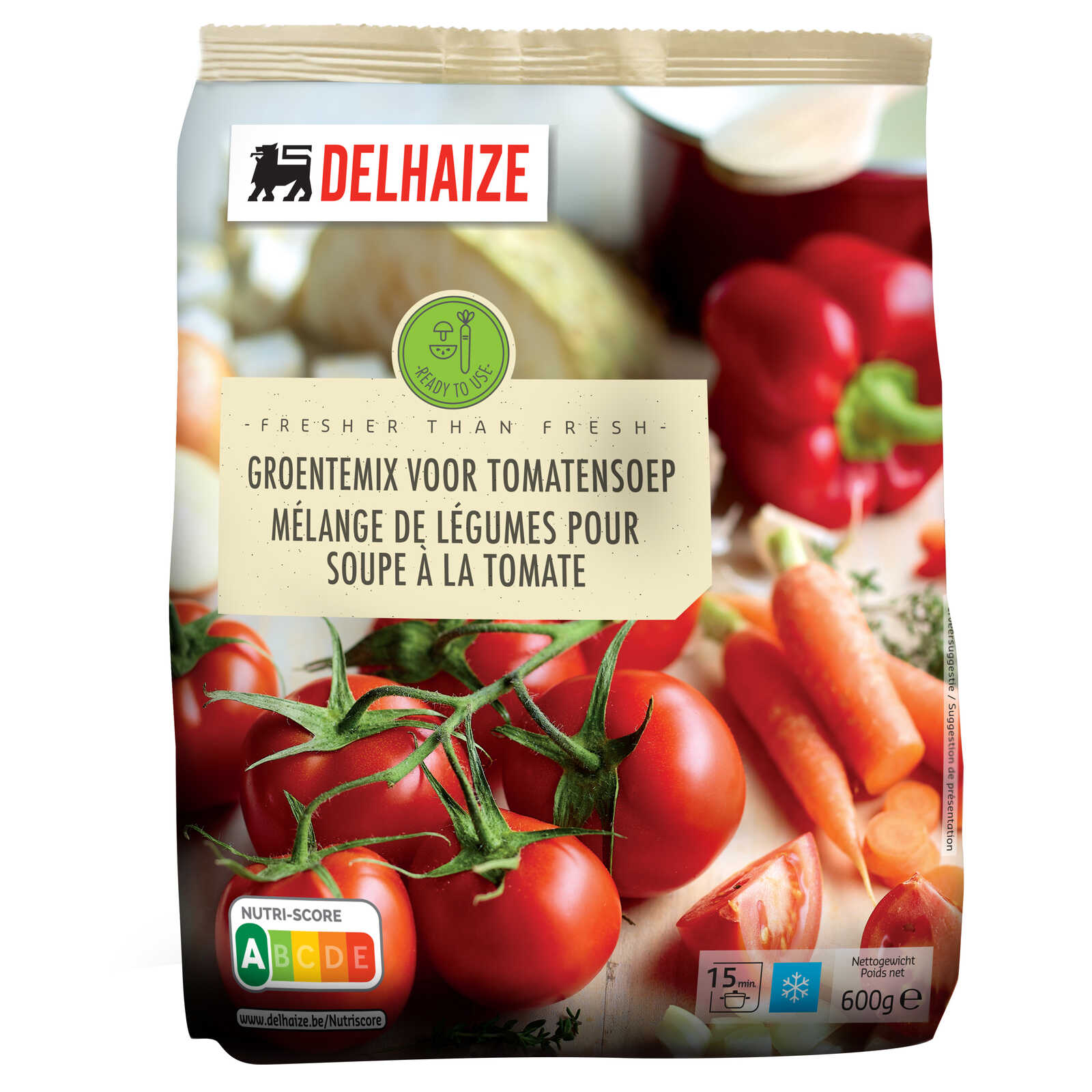 Delhaize | Soep mix | Tomaat | Groenten | 600 gr | Delhaize