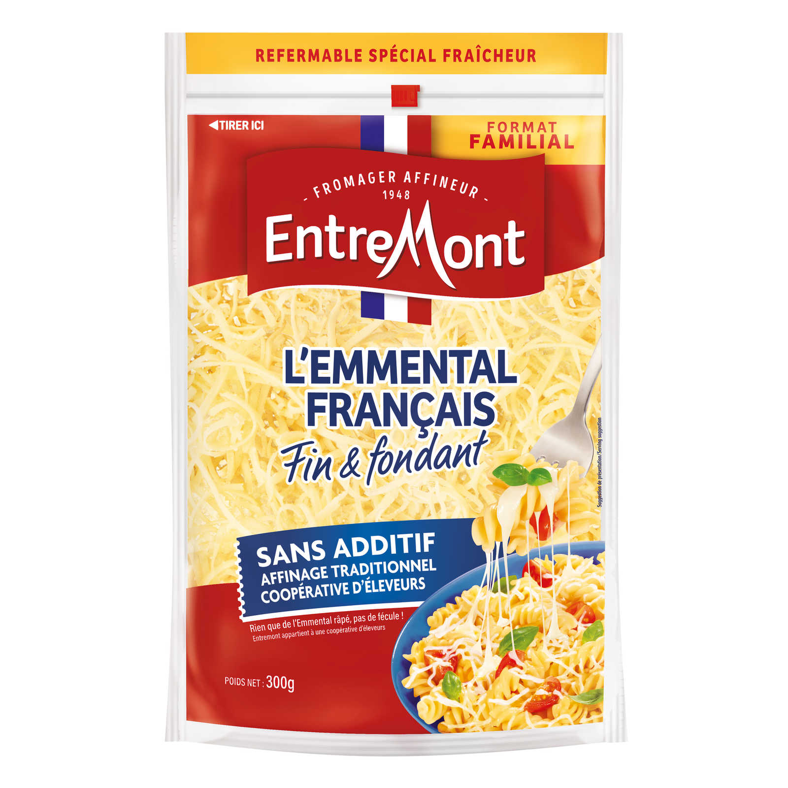 Entremont | Emmentaler | geraspt | 2 x 300 gr | Delhaize