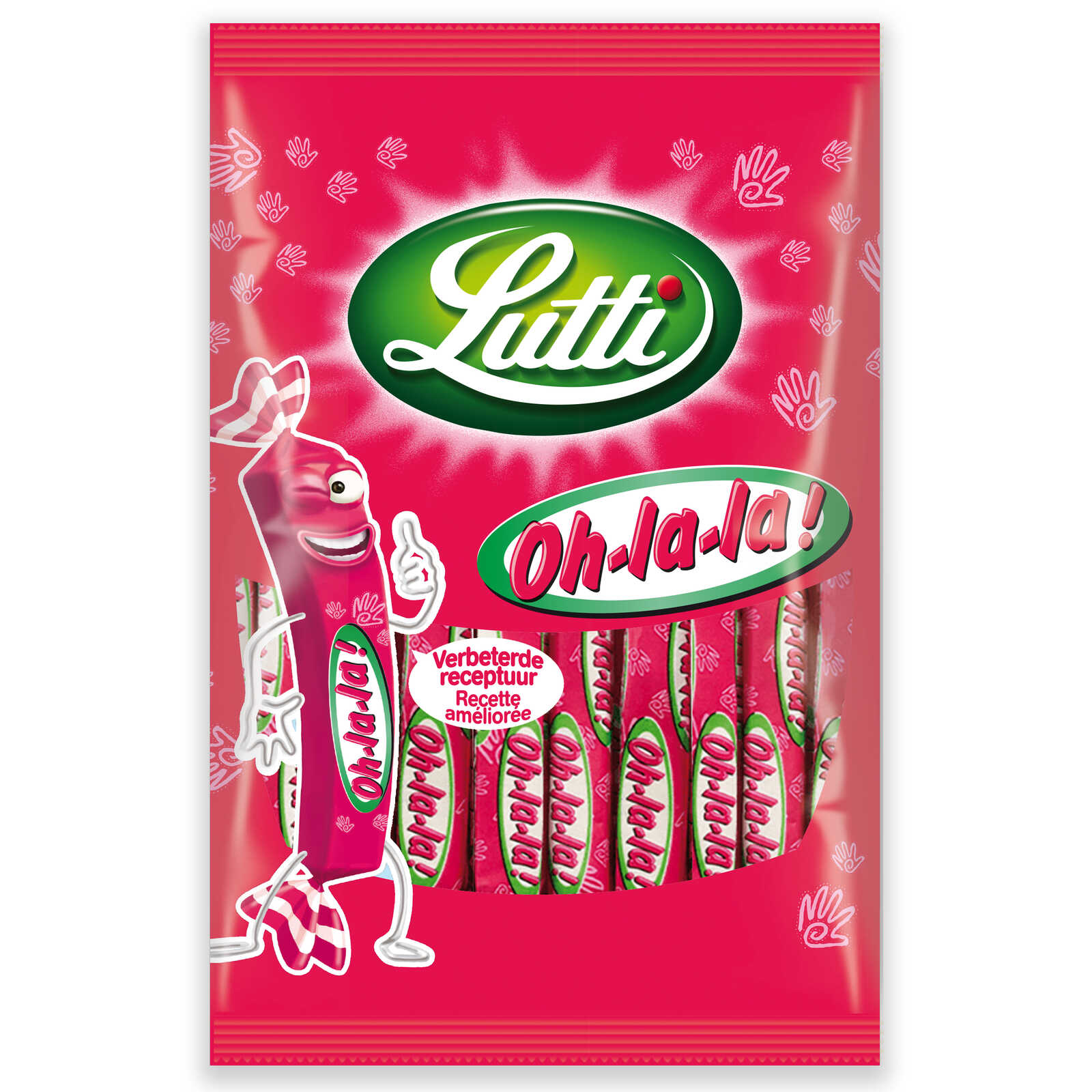 Lutti | Oh-La-La! | Bonbons | Batonnets | Fraise | 150 gr | Delhaize
