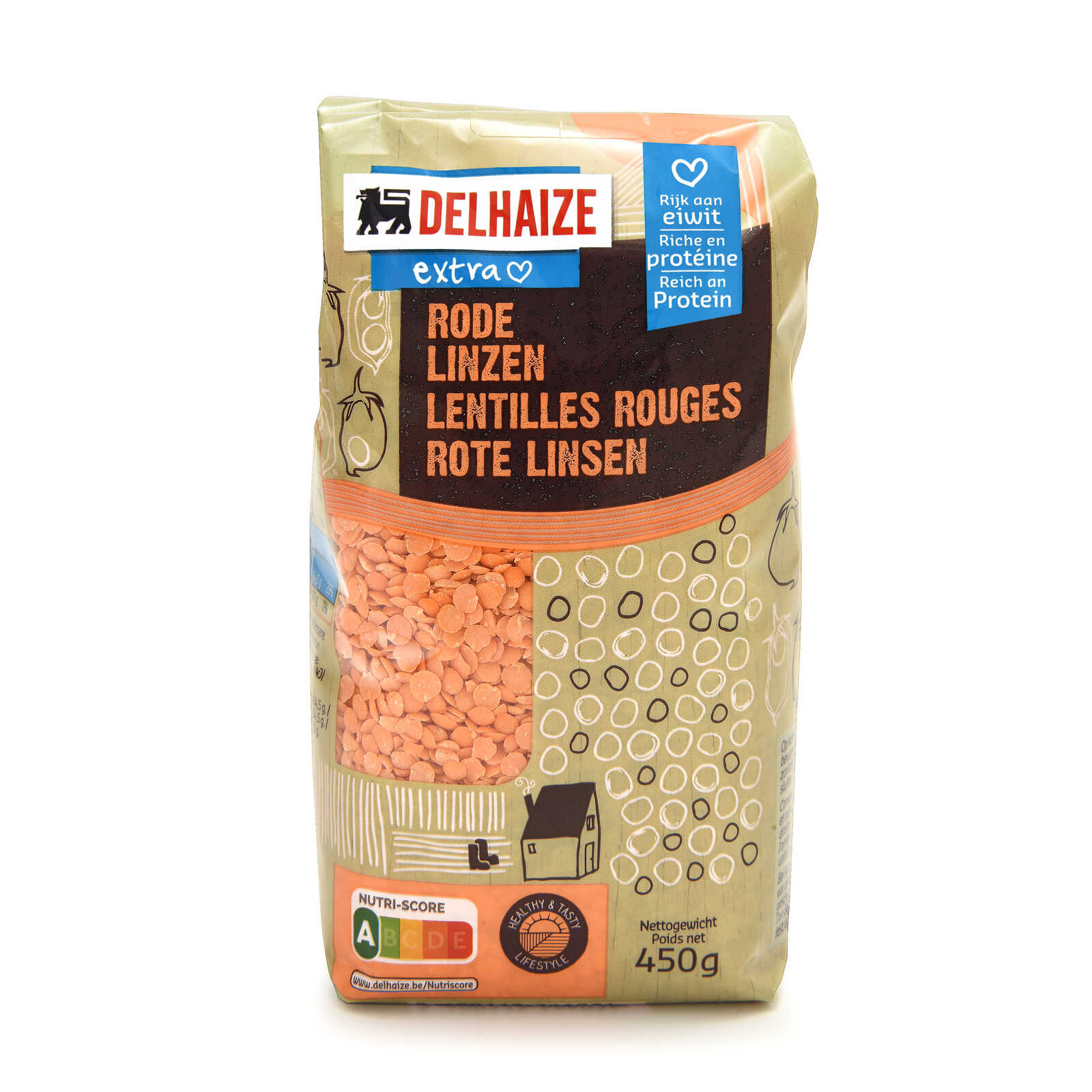 Delhaize | Rode linzen | 450 gr | Delhaize